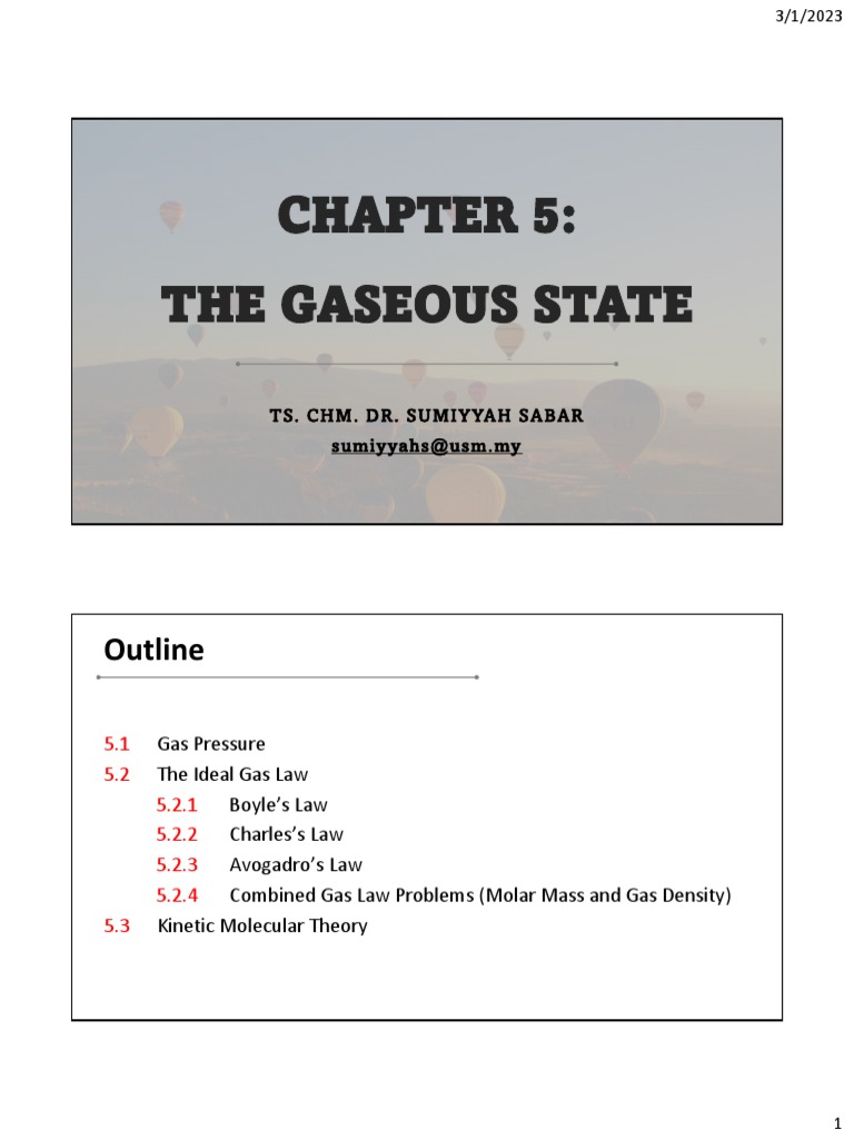 UiTM Collaborative Teaching - Gases - Notes For Students | PDF | Gases ...