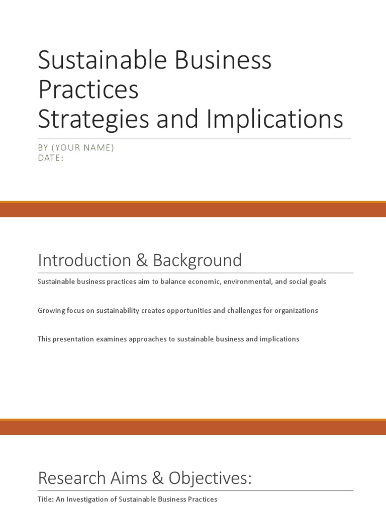 Sustainable Business Practices Analysis | PDF | Methodology ...