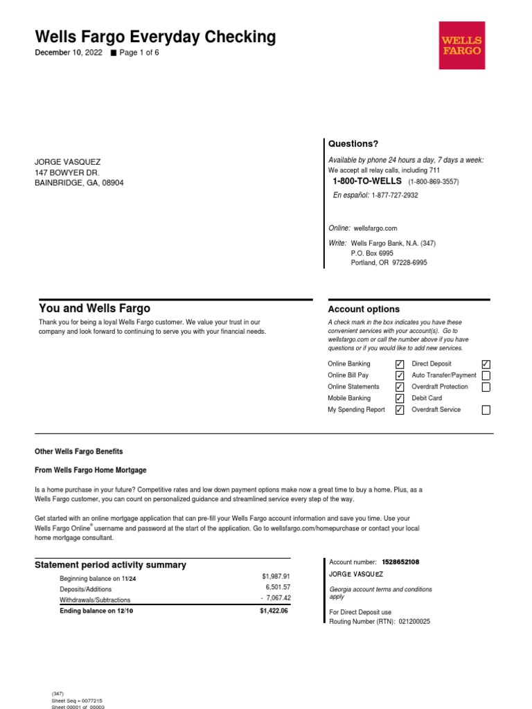 Bank Statement 0501 To 05312023 | PDF | Overdraft | Wells Fargo