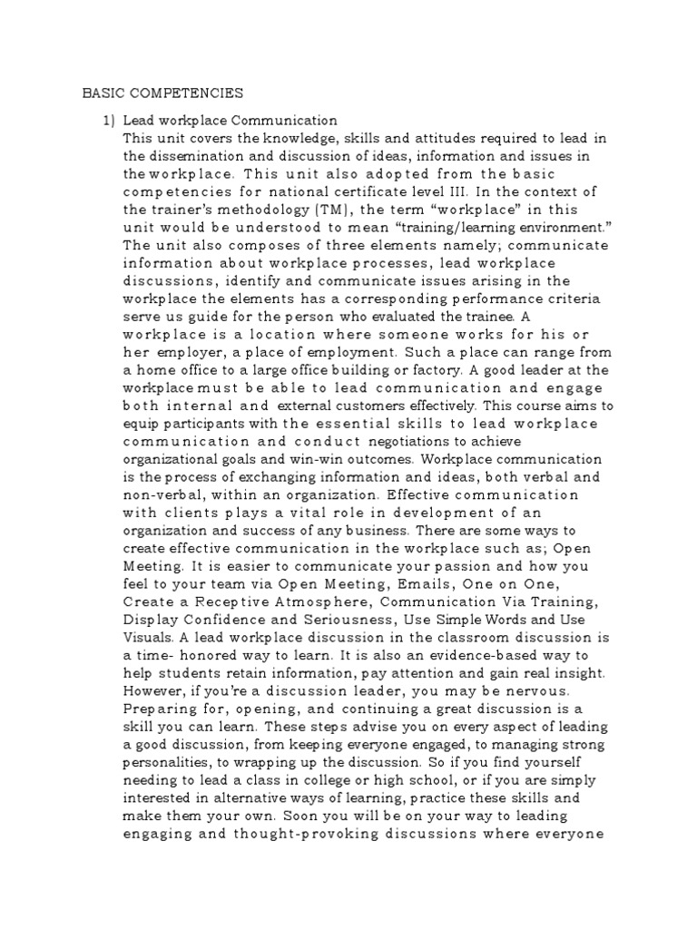 Basic Competencies Essay | PDF | Mathematics | Science