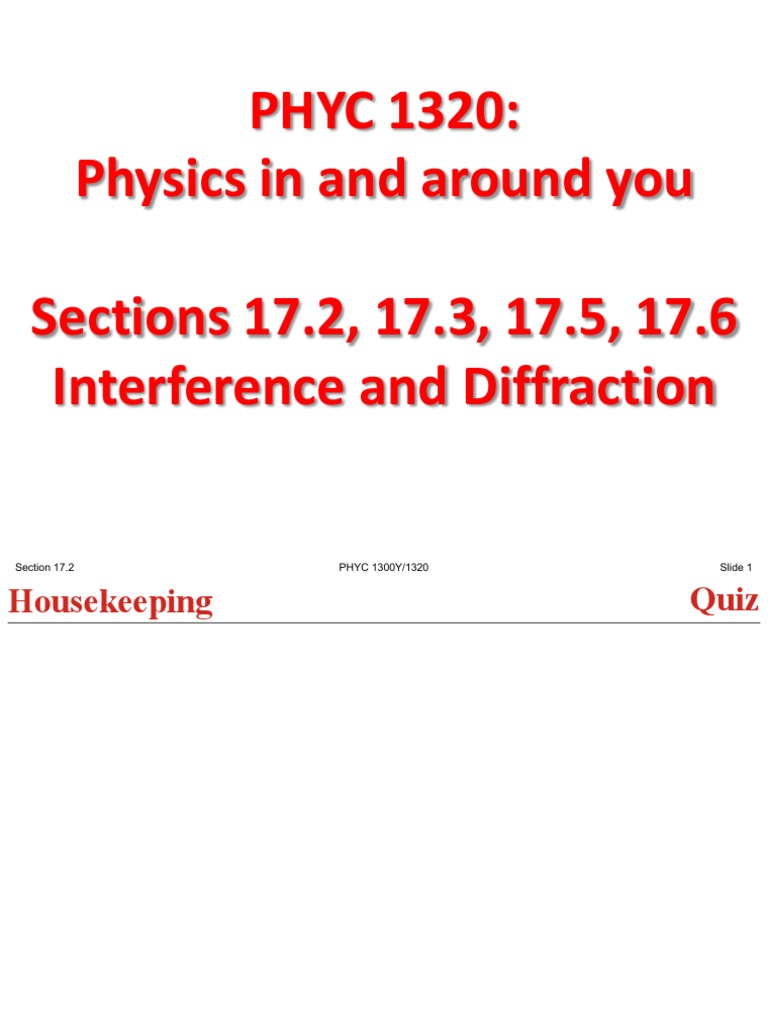 12 - Interference and Diffraction Slides Nopolls | Download Free PDF | Diffraction | Wavelength
