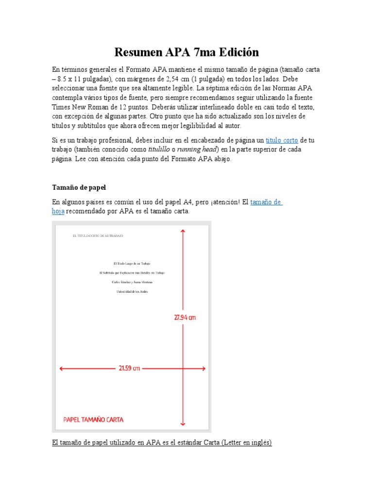 Resumen Apa 7ma Edición | PDF