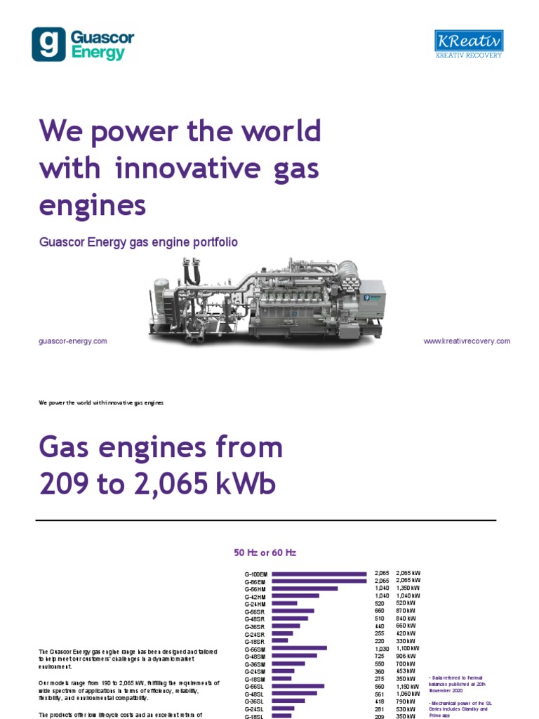 6015 GUASCOR-ENERGY Landscape Gas-Engines Overview en | PDF | Internal ...