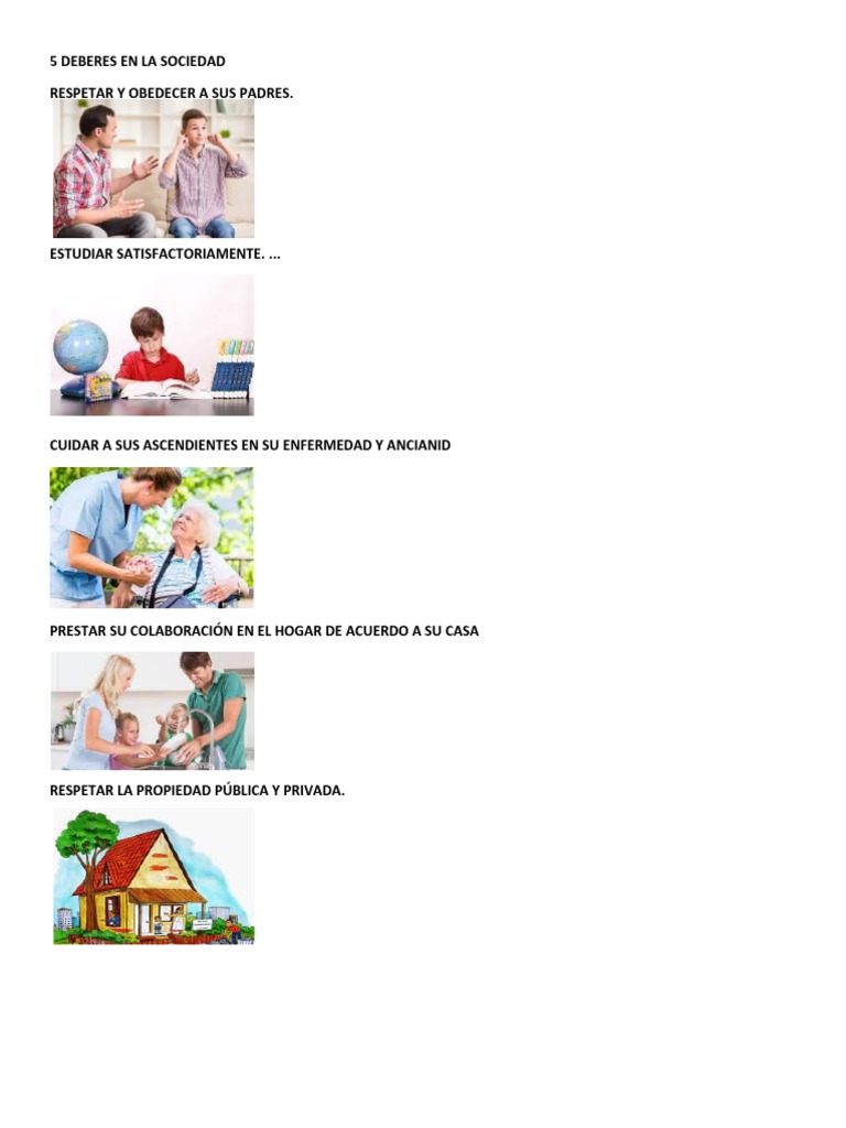 5 Deberes en La Sociedad | PDF