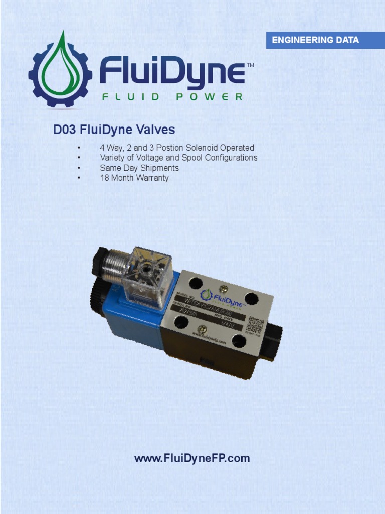 D03 Valves Eng Data WFDG4V3S | PDF | Alternating Current | Inductor