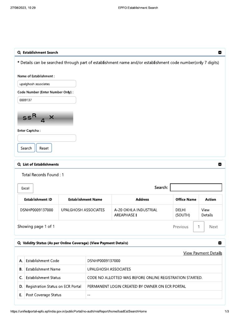 List of Establishments | PDF