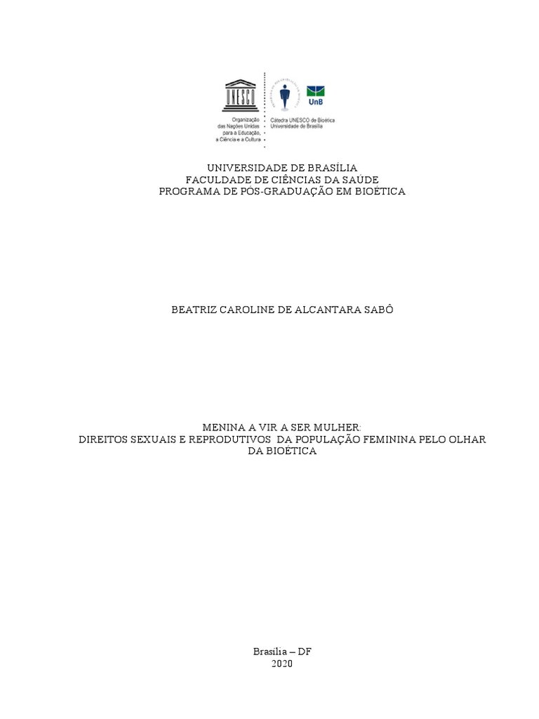 SABÔ, Beatriz Caroline de Alcântara. 2020 | PDF | Anticoncepcionais ...