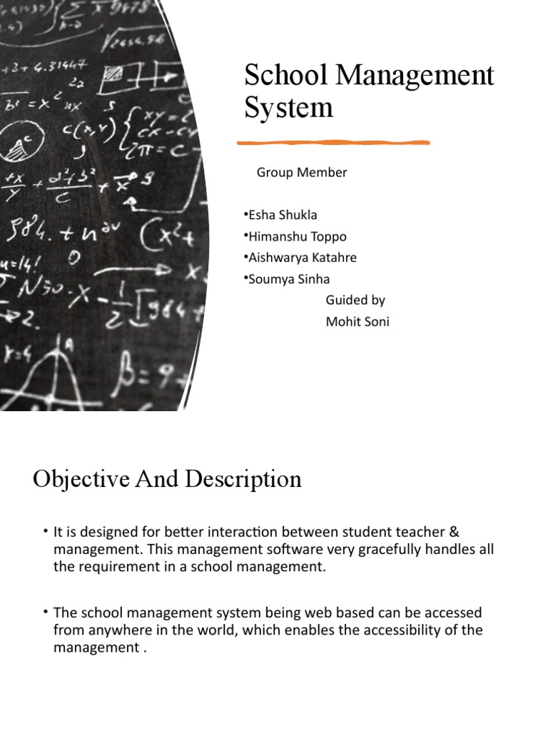 School Management System PPT - Soumya - Refrence | PDF | Databases | World Wide Web