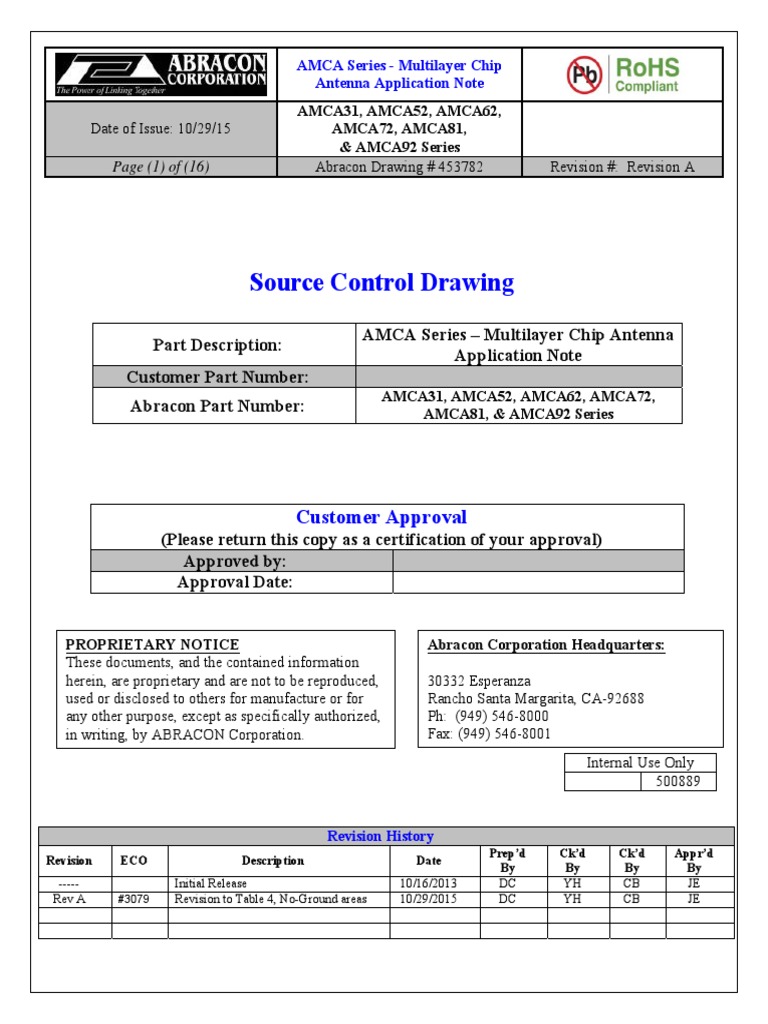 AMCA Series Multilayer Chip Antenna Application Note | PDF | Antenna ...