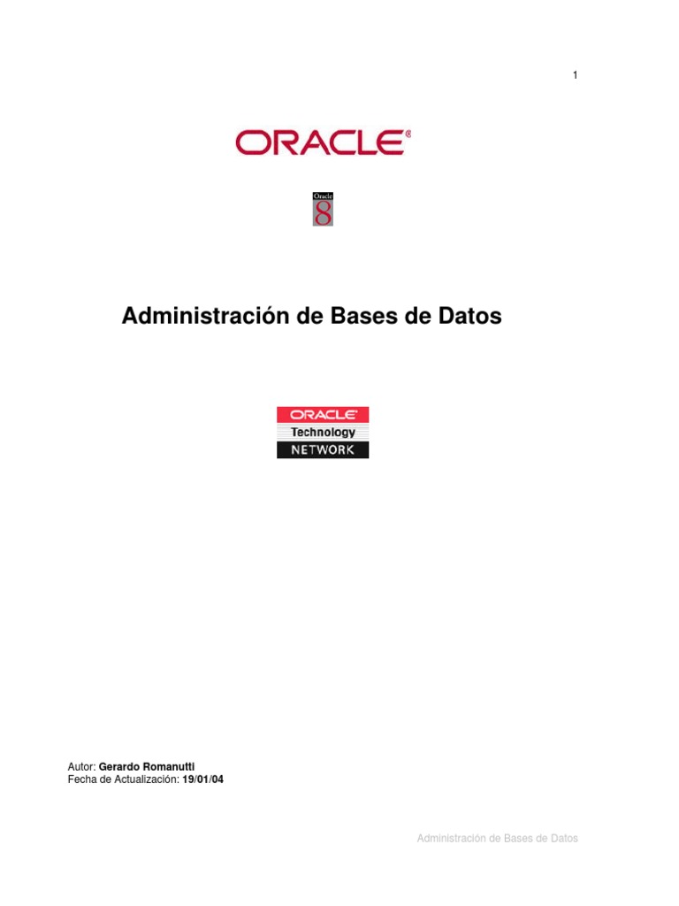 Oracle Admin Is Trac Ion de Base de Datos | PDF | Archivo de computadora | Tabla (base de datos)