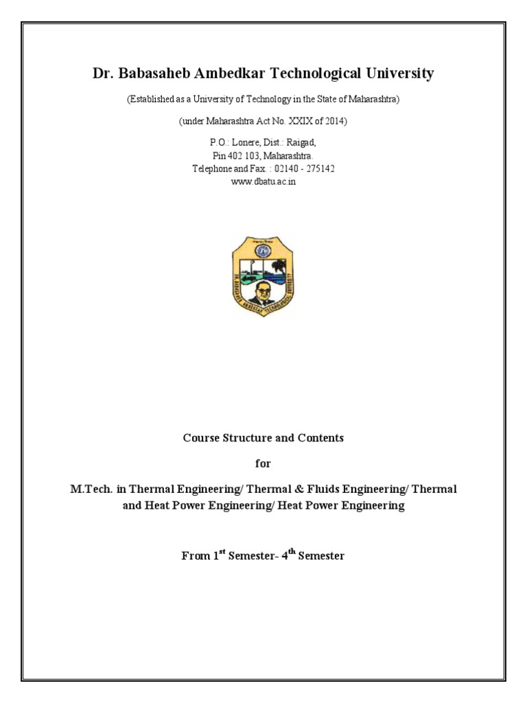 M Tech Syllabus | PDF | Thermal Conduction | Exergy