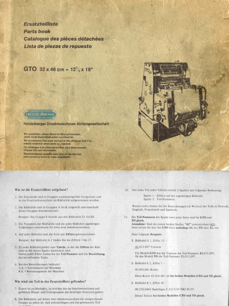 Heidelberg GTO 46 | PDF