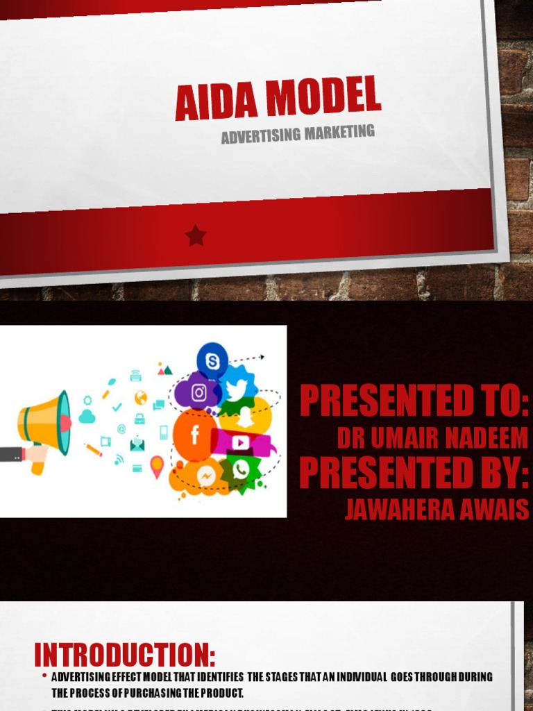 AIDA Model Jawahera Awais | PDF | Business Economics | Promotion And Marketing Communications