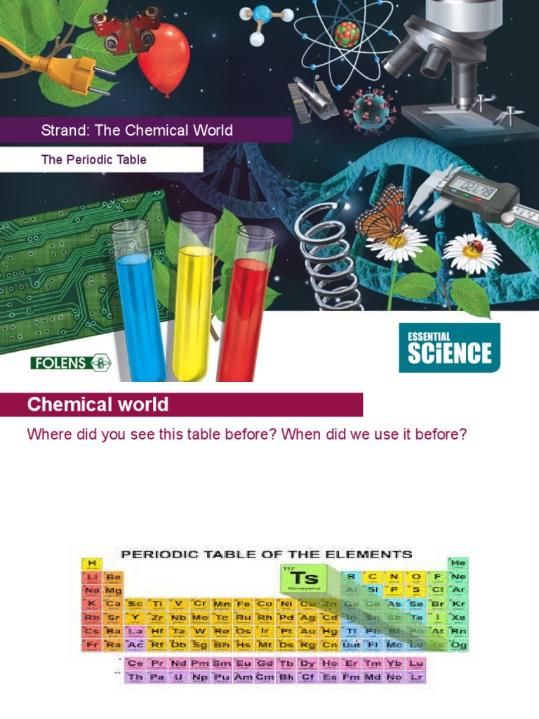 CH 25 P Table Folens'1 | PDF | Periodic Table | Atoms
