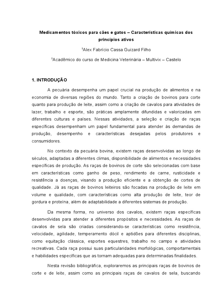 Alex Filho - Quimica Geral e Orgânica | PDF | Leite | Cavalos