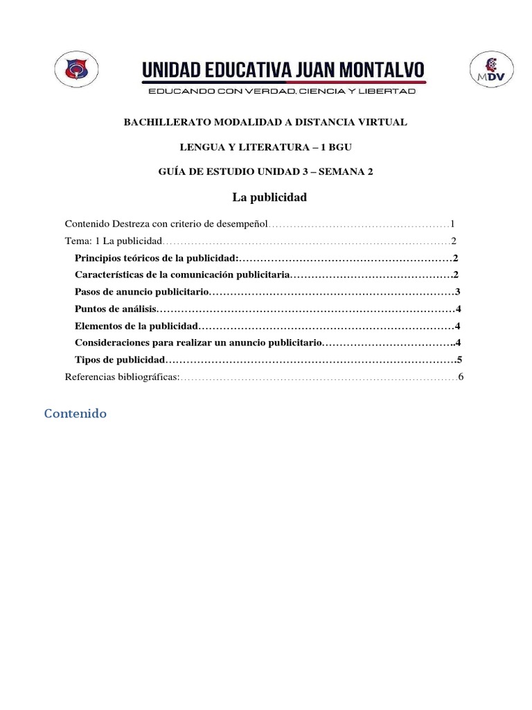Guía de Estudio Semana 2 Unidad 3. | PDF | Publicidad | Marca