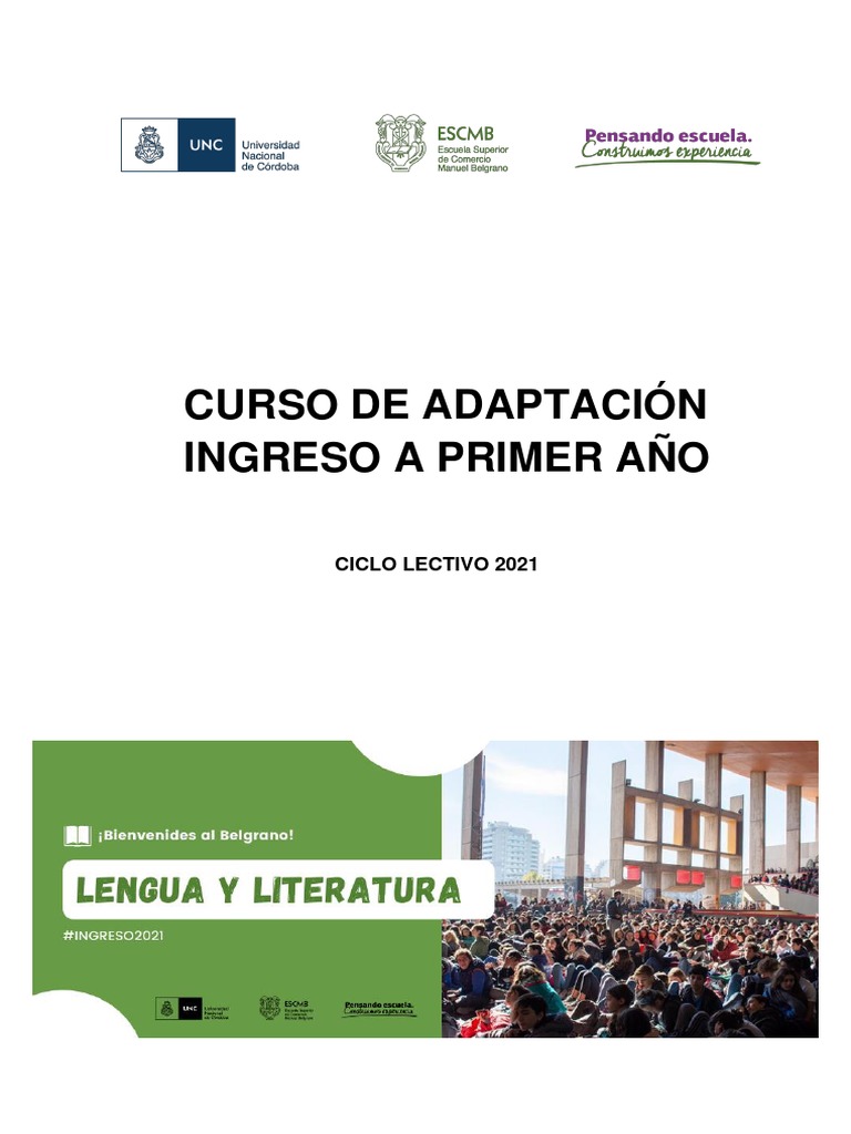 Cuadernillo Lengua 2021 Manuel Belgrano | Descargar gratis PDF | Verbo | Sustantivo