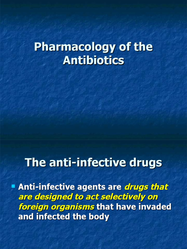 Pharmacology Powerpoint - Antibiotics | PDF | Penicillin | Beta Lactamase