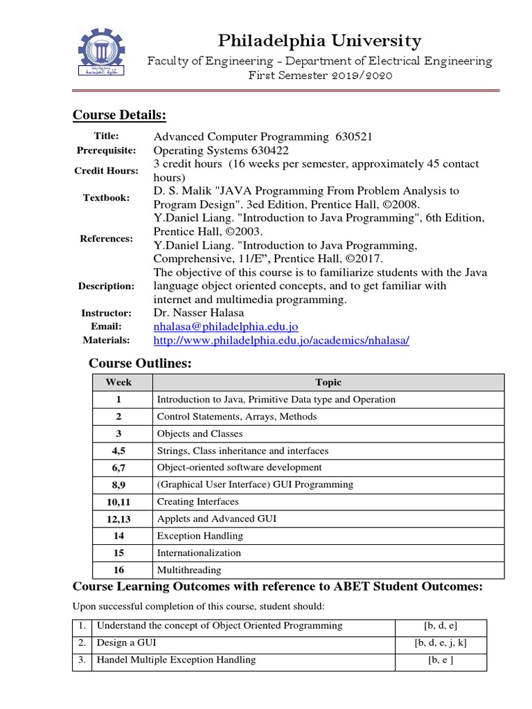 Advanced Computer Programming 630521 | PDF | Java (Programming Language) | Graphical User Interfaces