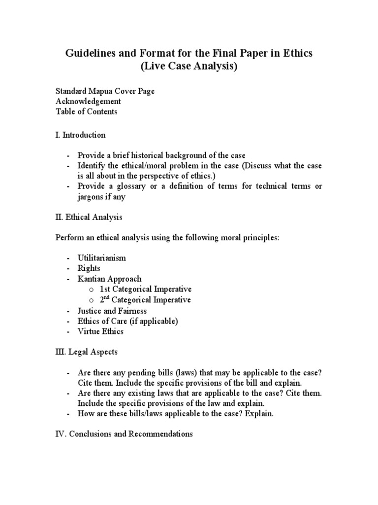 Final Project in Ethics Guidelines | PDF