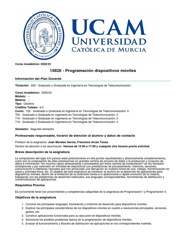 programación dispositivos moviles | PDF | Aplicación movil | Aprendizaje