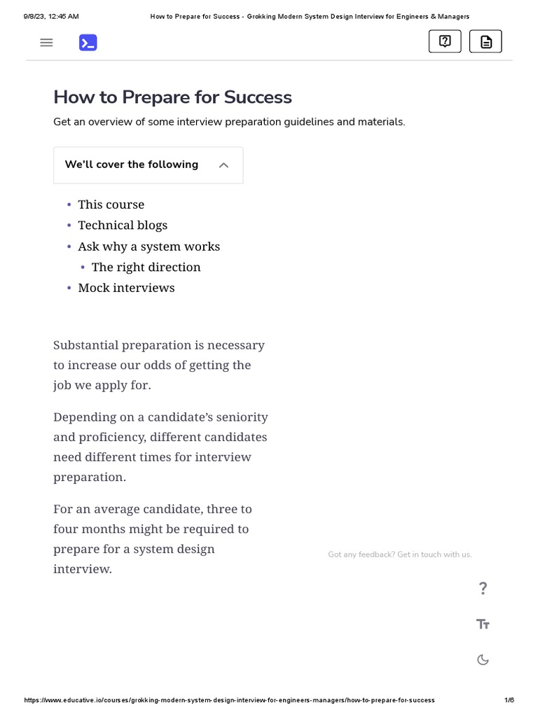 System Design Interview Prep Guide | PDF | Design | Cognition