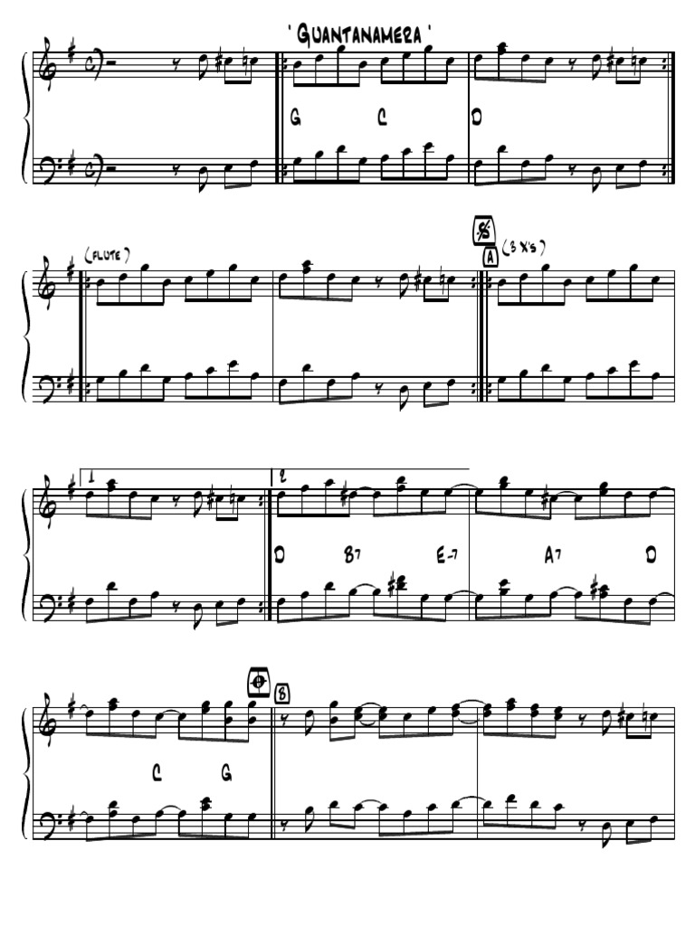 Guantanamera - Celia Cruz - Piano | PDF