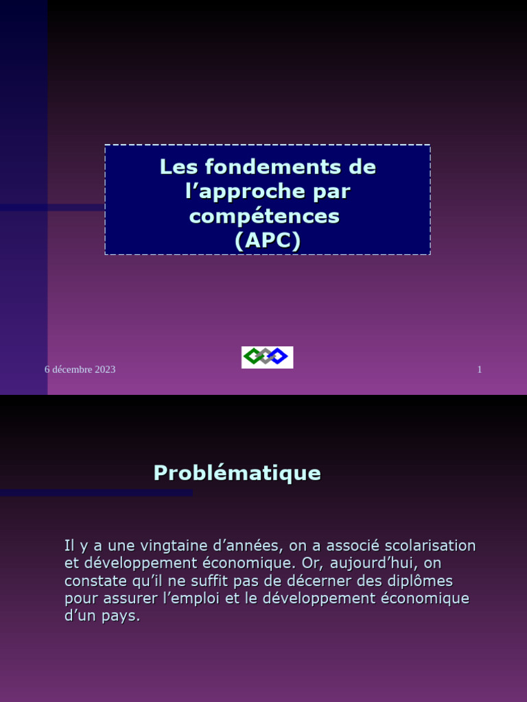 APC Concepts | PDF | Compétence (Ressources humaines) | Pédagogie