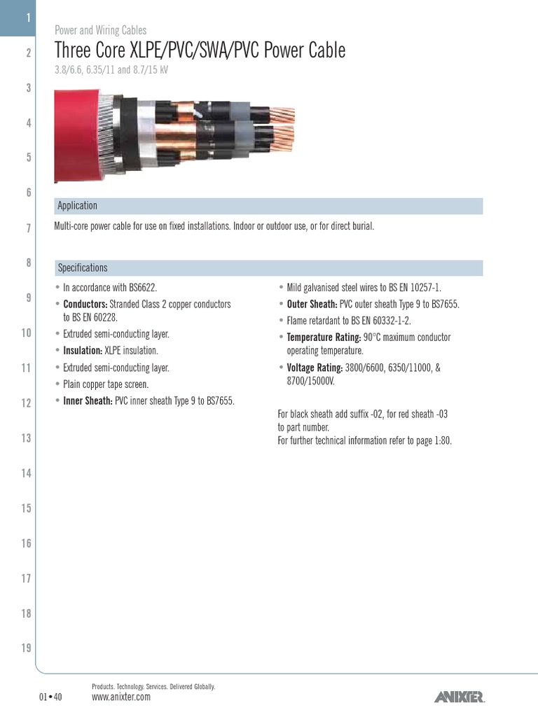 15 KV Cable Data Sheet | Download Free PDF | Electrical Wiring | Building Engineering