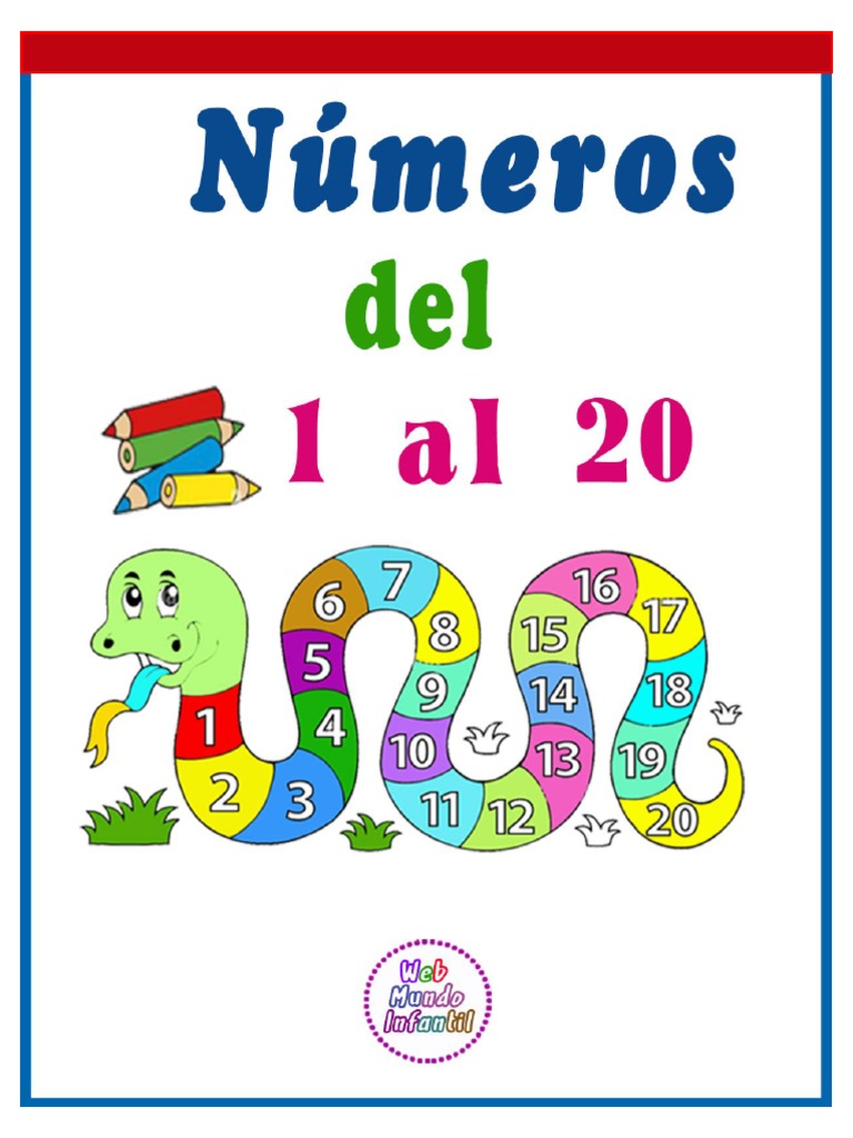 Números Del 1 Al 20 Para Colorear | PDF