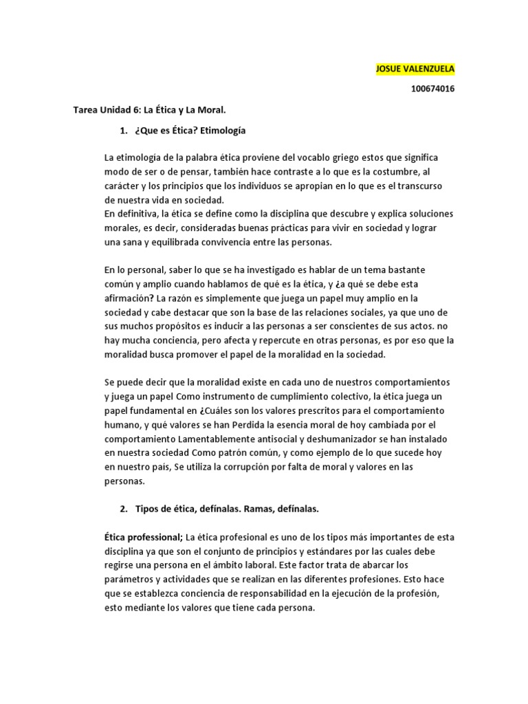 La Ética y La Moral. | PDF | Moralidad | Pensamiento