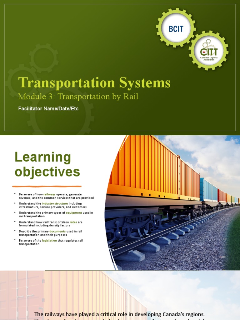 Transportation Systems 03 - Transportation by Rail | PDF | Cargo | Rail ...