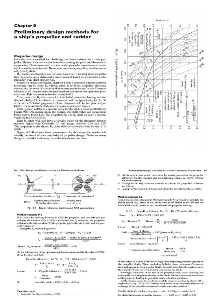 Propeller and Rudder Design | PDF