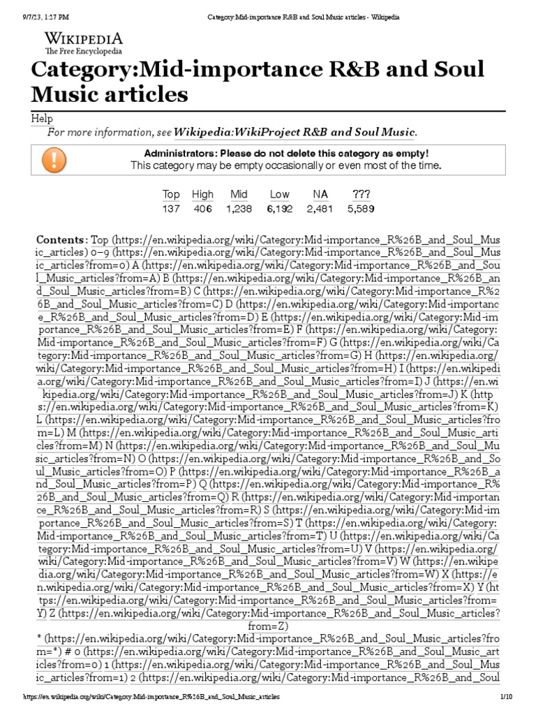 Mid-Importance R&B and Soul Articles | PDF | African American Music ...