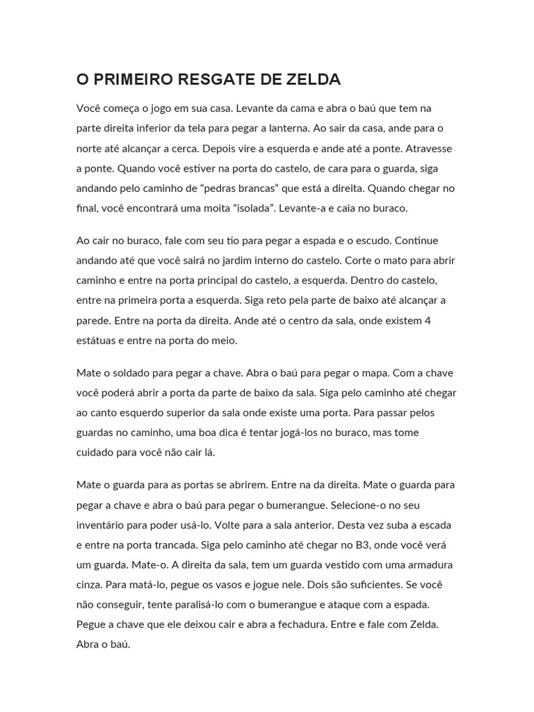Guia Completo: Zelda - A Link to the Past | PDF | Castelo | A Lenda de ...