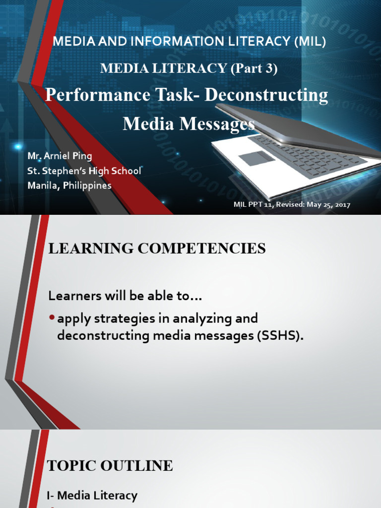 Deconstructing Media Messages Guide | PDF | Literacy | Behavior ...