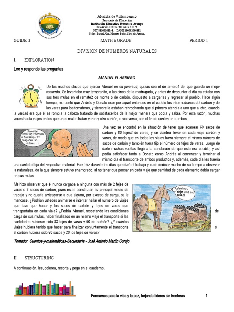 G3 1P Matem | PDF | División (Matemáticas) | Álgebra abstracta