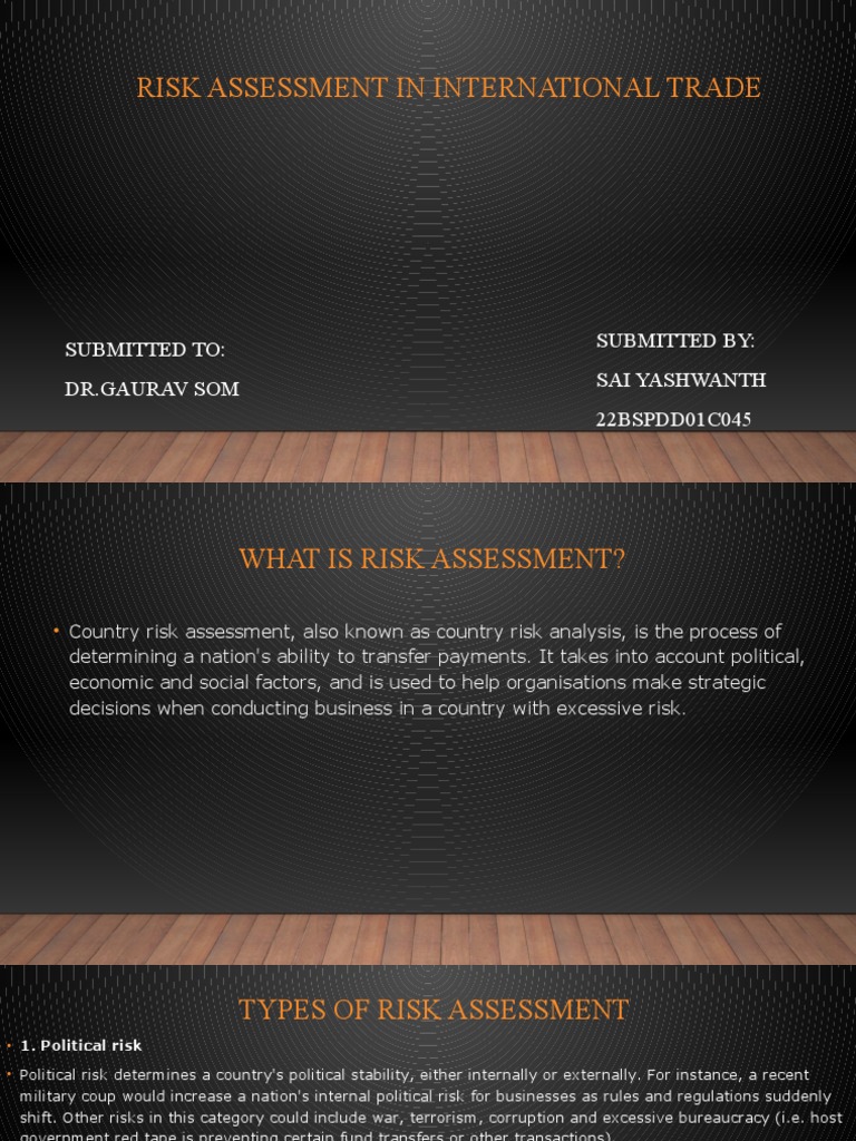 Risk Assessment in International Trade | PDF | Risk | Debt