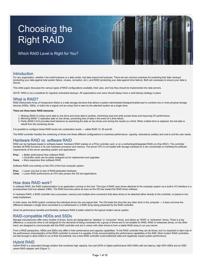 RAID Levels | PDF | Solid State Drive | Hard Disk Drive
