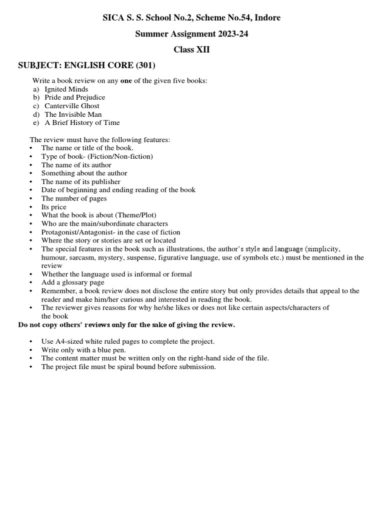 Summer Assignment 2023 Class Xii Pdf Mole Unit Physical Sciences