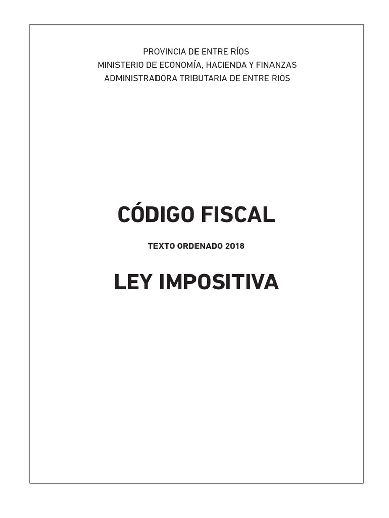 CODIGO FISCAL 2018 ATER (Tasas de Justicia) | PDF | Impuestos | Evasión de impuestos