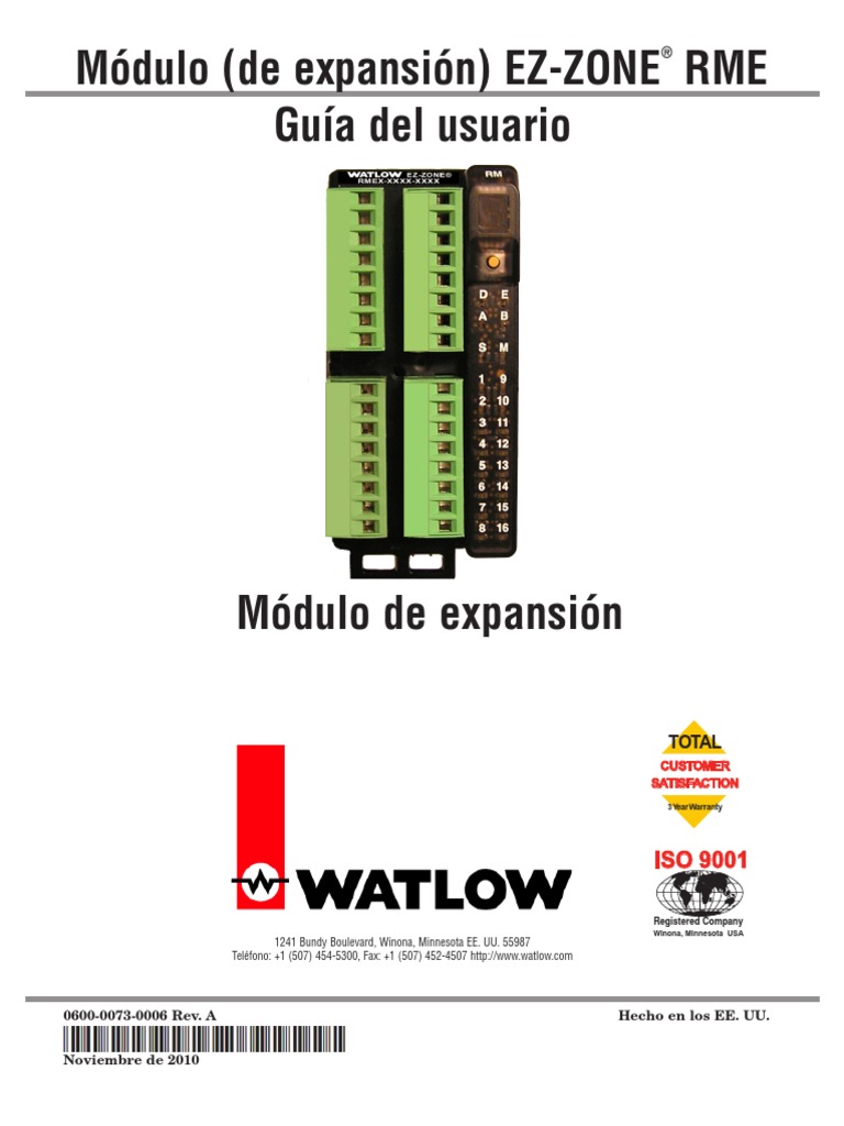 Zesta Watlow RME Manual Del Usuario Espanol Rev A | PDF | Relé ...