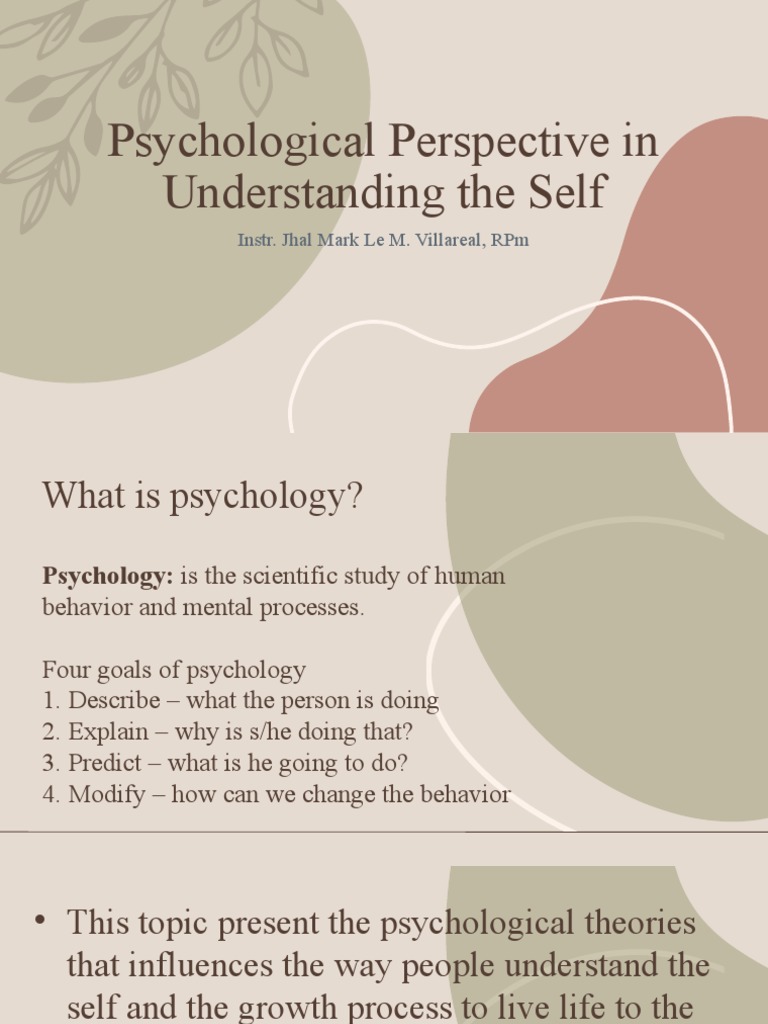 4 Psychological Self | PDF | Self Concept | Self