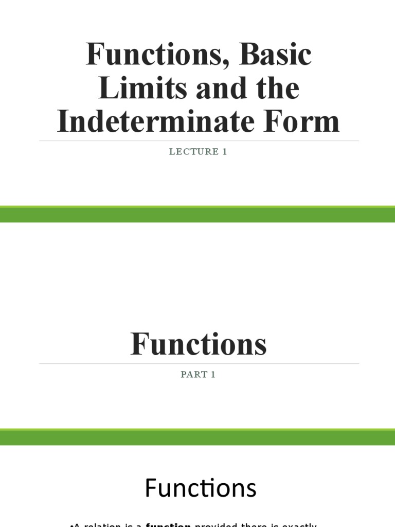 Understanding Functions and Limits | PDF | Function (Mathematics ...