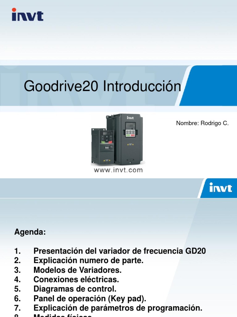 Goodrive 20 INVT Presentación | PDF | Ingeniería Informática | Bienes ...