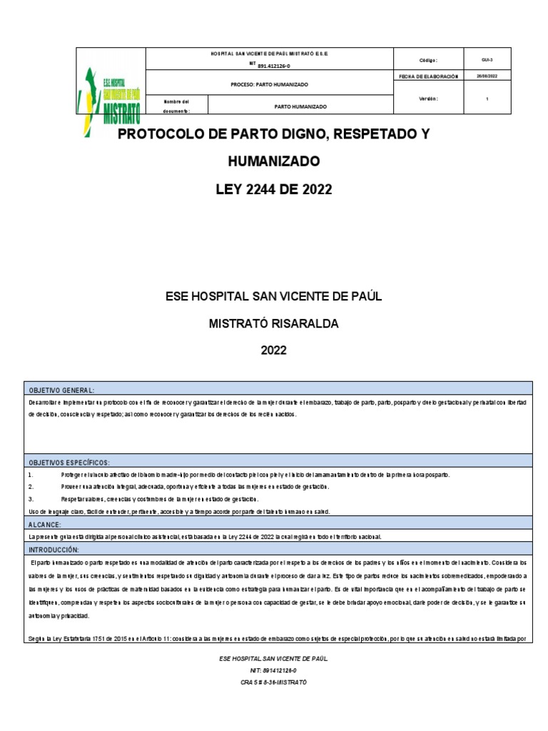 3 Protocolo - Erc | PDF | Parto | El embarazo