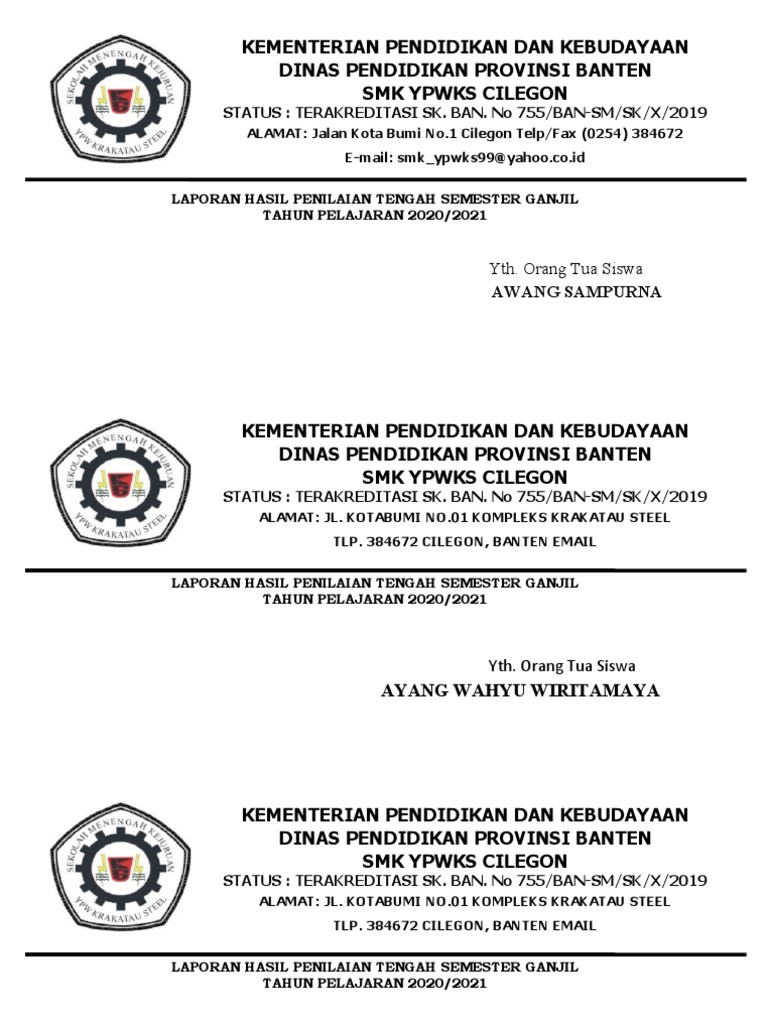 Kop Amplop PTS | PDF