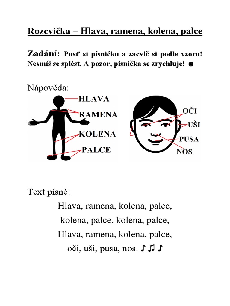 Rozcvička - Hlava, Ramena, Kolena, Palce PDF | PDF
