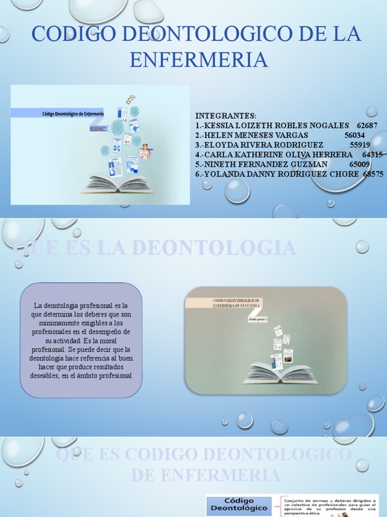 Grupo 2 - Código Deontologico de Enf. | PDF | Enfermería | Teorías éticas