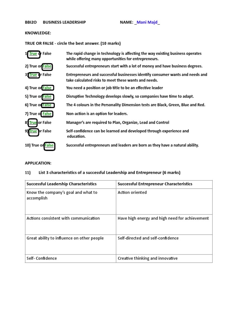 BBI2O Test ENTR COL | Download Free PDF | Economic Equilibrium | Prices